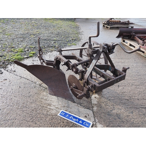 Ransome single furrow deep digger plough c/w depth wheel and sub soiler leg