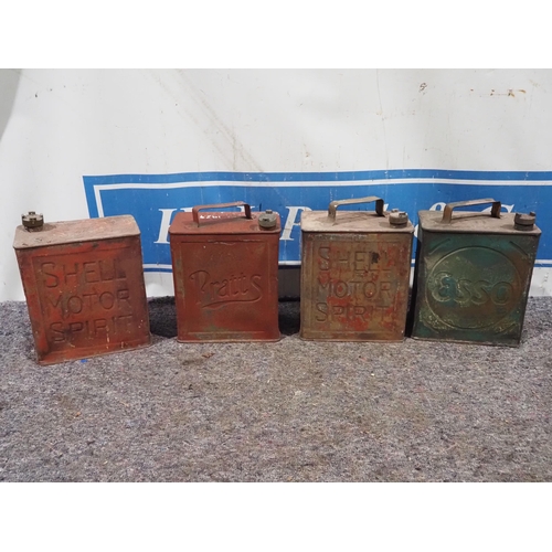 2 Gallon fuel cans to include Esso, Shell and Pratts -4