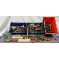 Quantity of vintage hand tools to include shears, saws, bill hooks ...