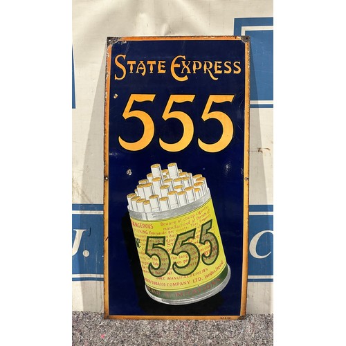 Enamel sign - State Express 555 36 x 18"
