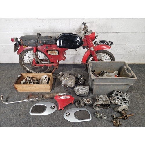 Honda C50 project. Comes with a rolling chassis and large quantity of ...
