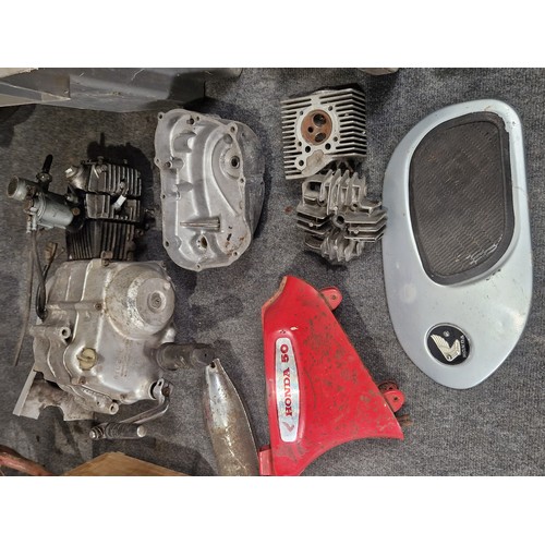 Honda C50 project. Comes with a rolling chassis and large quantity of ...