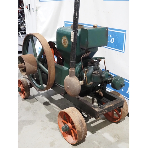 Ruston Hornsby AP 6hp stationary engine on trolley with starting handle ...