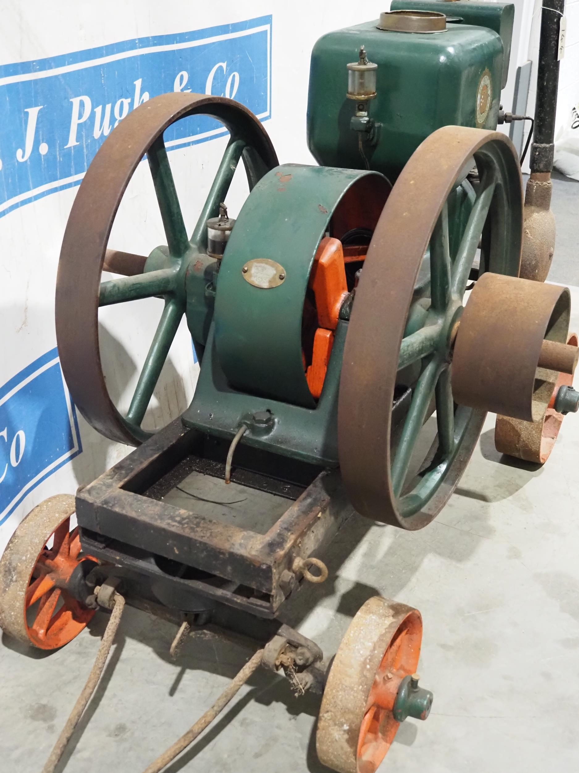 Ruston Hornsby AP 6hp stationary engine on trolley with starting handle ...