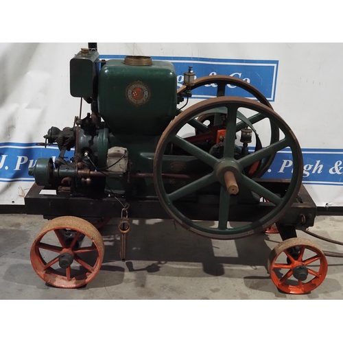 Ruston Hornsby AP 6hp stationary engine on trolley with starting handle ...