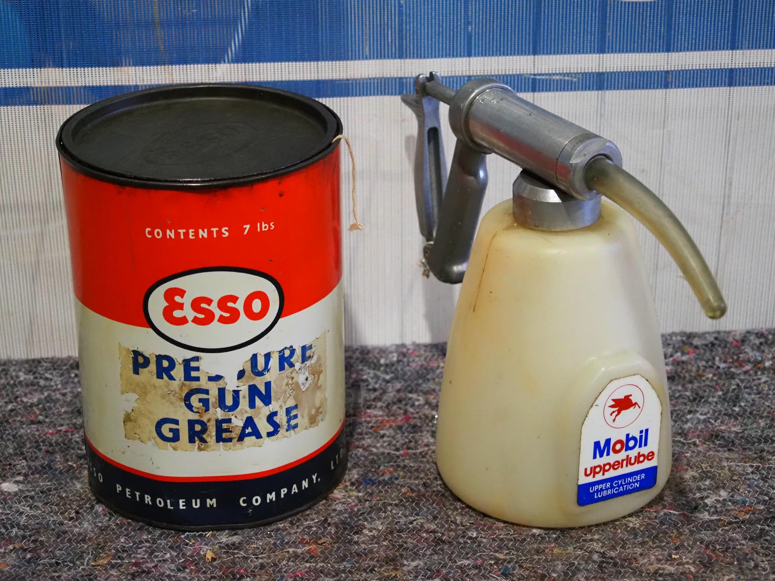 Esso grease and Mobil lubricant gun