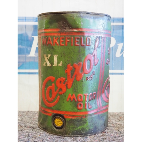 5 Gallon oil drum - Wakefield XL Castrol
