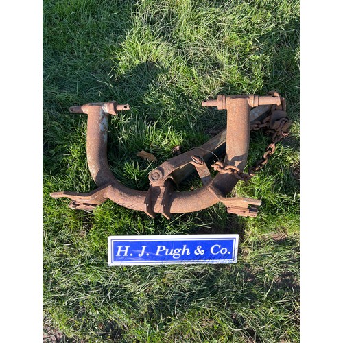 Massey Ferguson tractor weight transfer with chain and badge