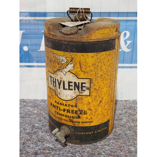 National Benzole Thylene antifreeze drum with tap 5 gallon