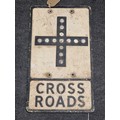 Cast Aluminium road sign - Cross Roads 21" x 12"