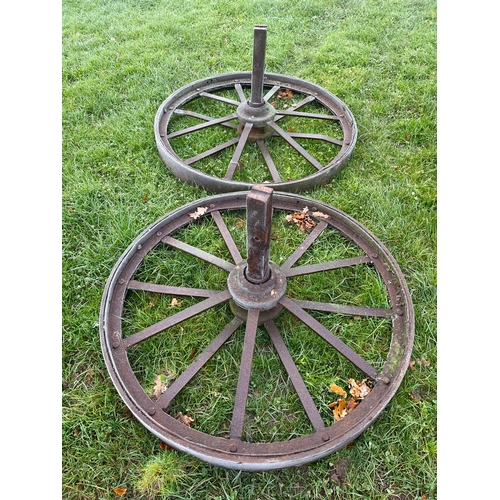 Large Cast iron car wheels -2