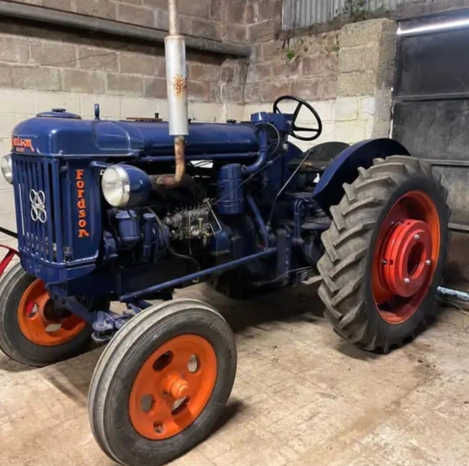 Fordson E27N P6 tractor, 1952. Recon fuel pump and starter, 6.305 commercial engine. Wheel weights f