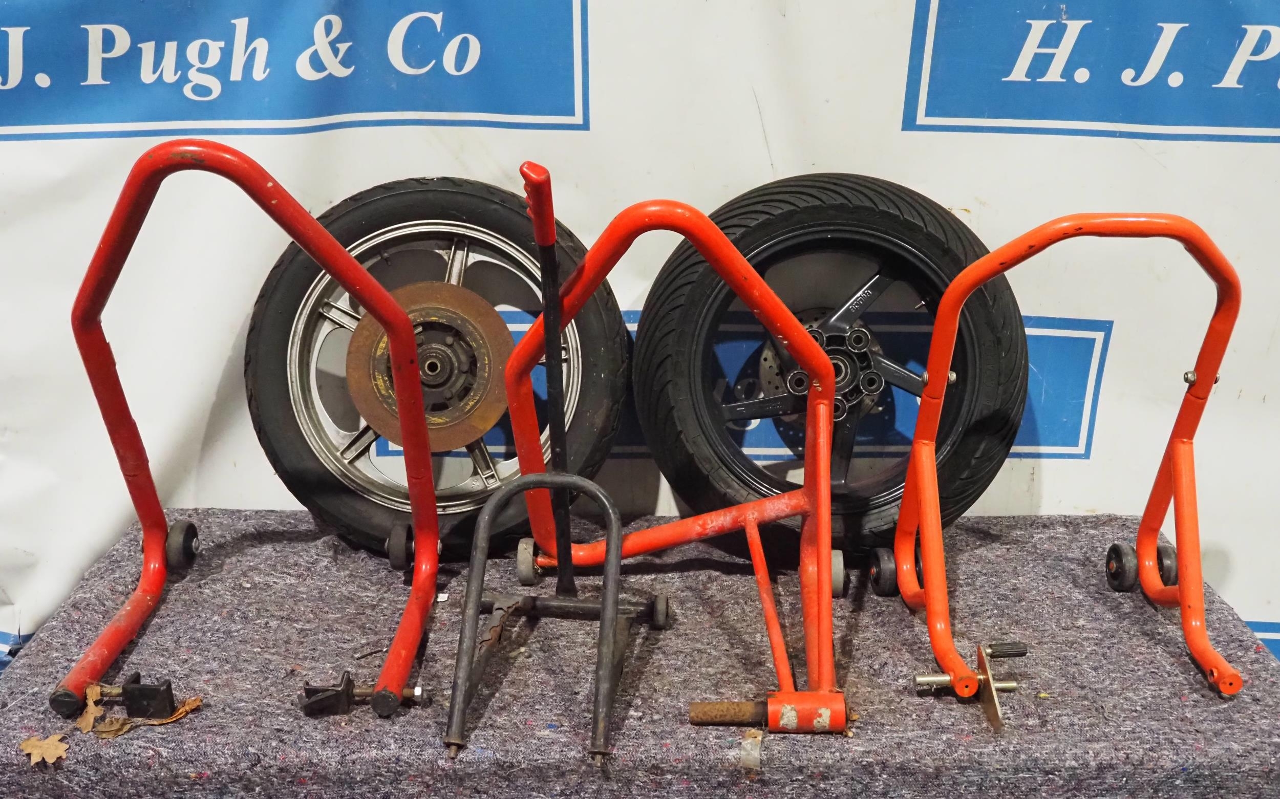 Japanese wheels and motorcycle stands