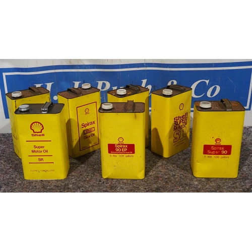 Shell SR motor oil and Gear oil 5 ltr - 7. NOS