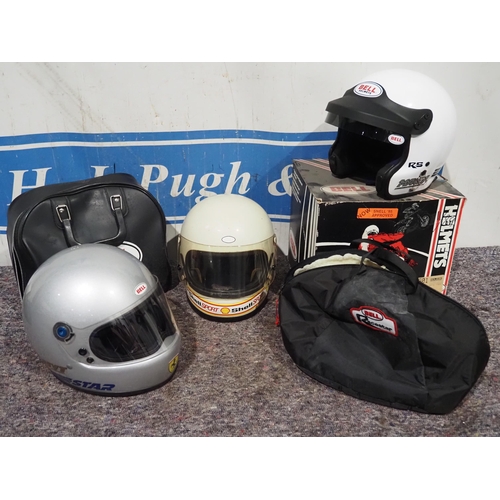 Bell and NVT motorcycle helmets