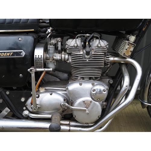 Triumph Trident T150 motorcycle. 1975. 741cc Frame No.T150VJK44382 ...