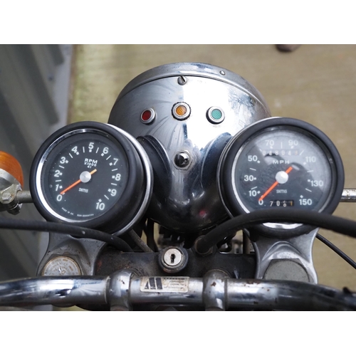 Triumph Trident T150 motorcycle. 1975. 741cc Frame No.T150VJK44382 ...