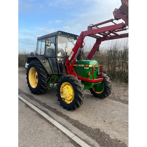 John Deere 2130 tractor, 1977. Runs and drives, showing 6421 hours. C/w ...
