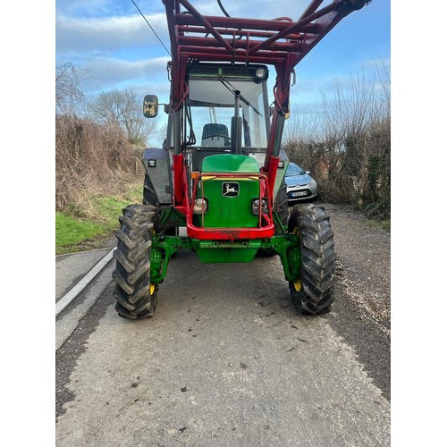 John Deere 2130 tractor, 1977. Runs and drives, showing 6421 hours. C/w ...