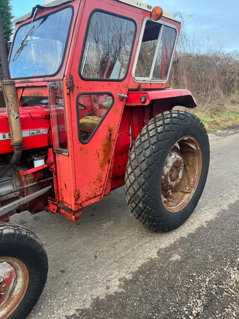 Massey Ferguson 135 tractor, 1968. C /w Duncan cab. Runs and drives ...