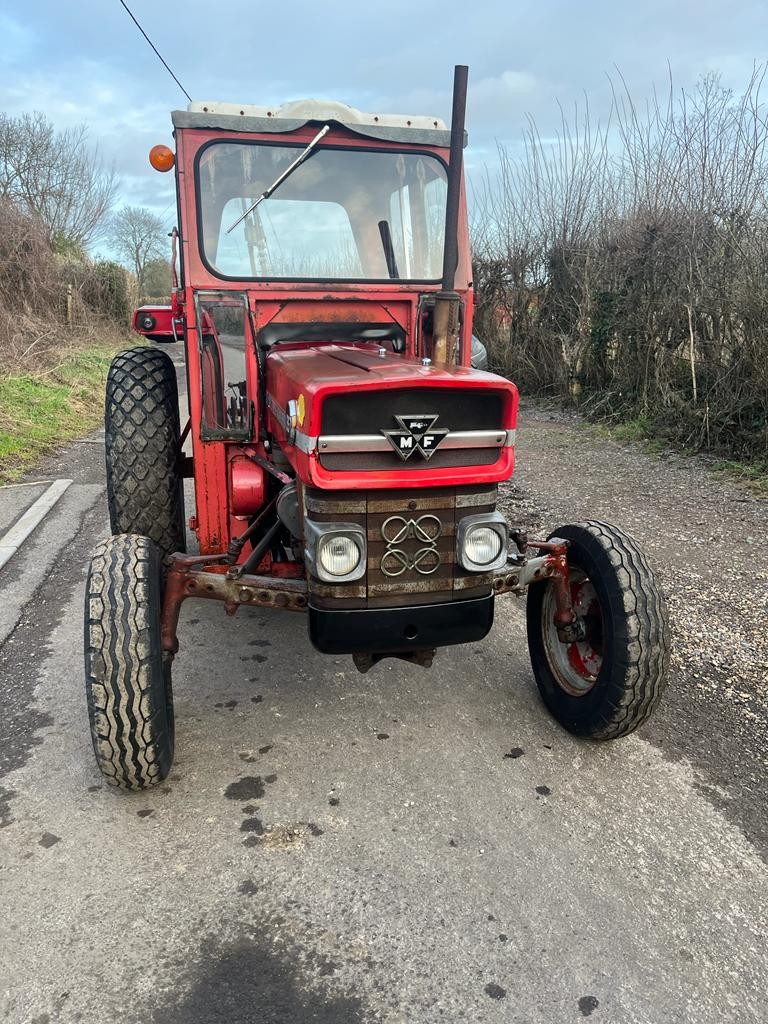 Massey Ferguson 135 tractor, 1968. C /w Duncan cab. Runs and drives ...
