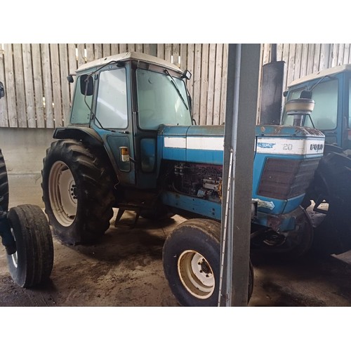 Ford 8100 2wd tractor. C/w Pick up hitch, showing 6500 hours. R reg.