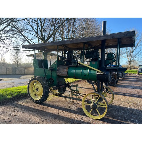 Homemade diesel powered traction engine. Runs and drives