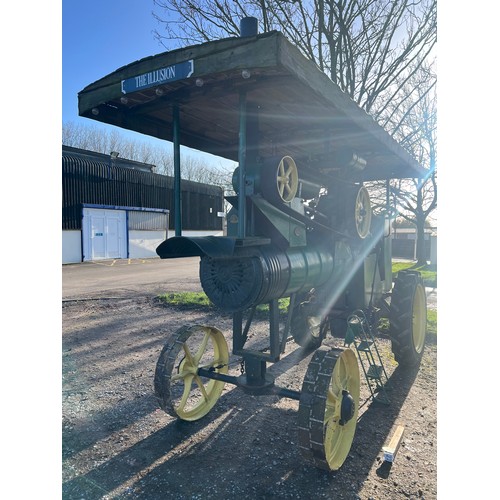 Homemade diesel powered traction engine. Runs and drives