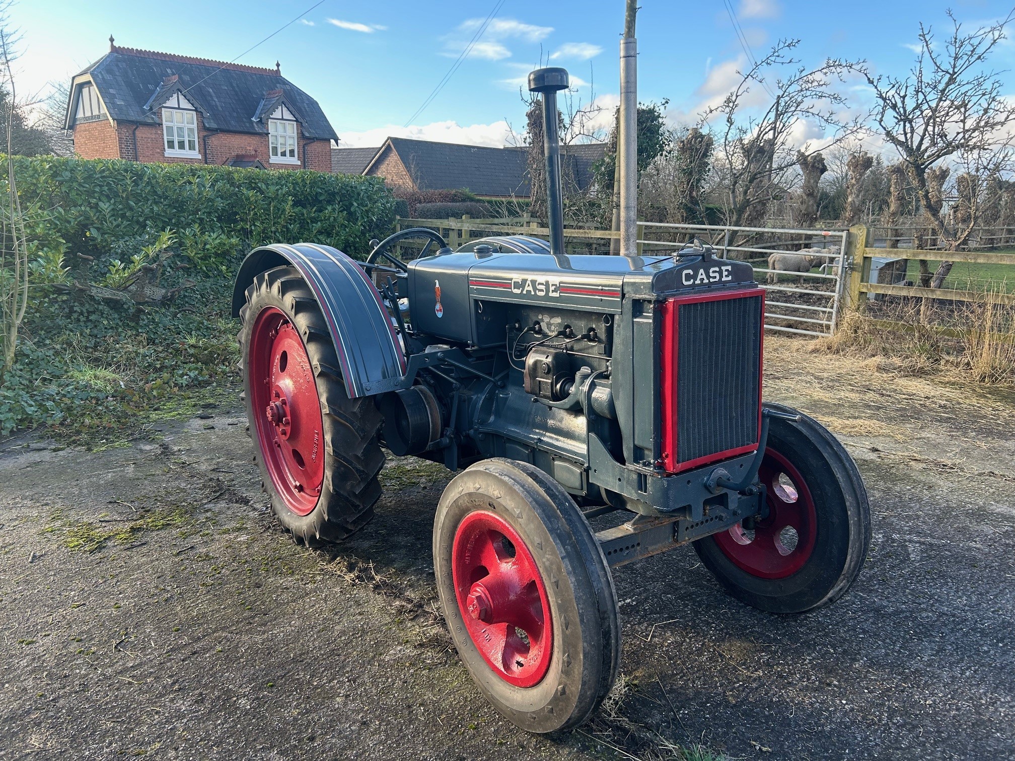 Case CC tractor. On rubber tyres, restored. Runs and drives
