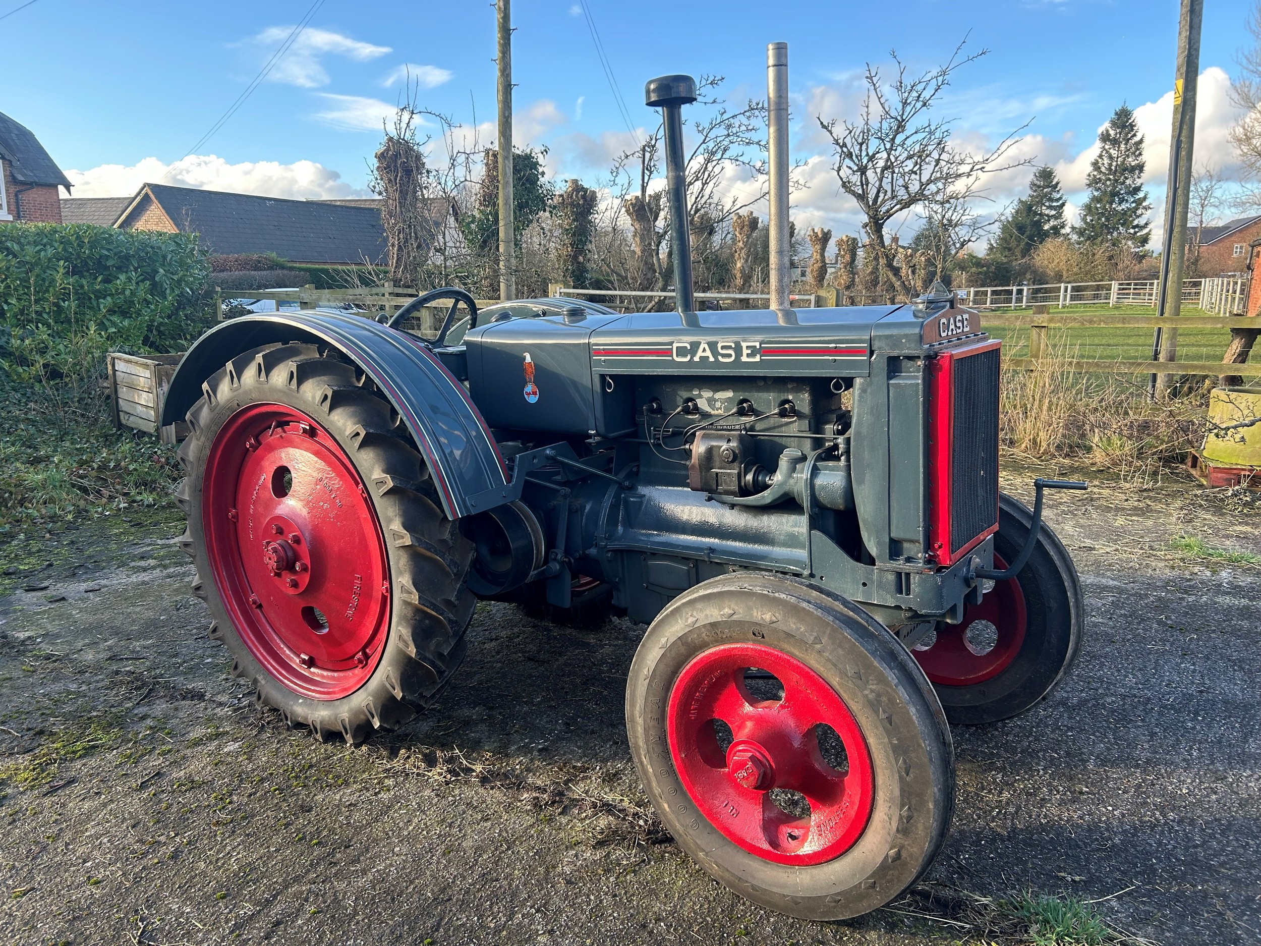 Case CC tractor. On rubber tyres, restored. Runs and drives