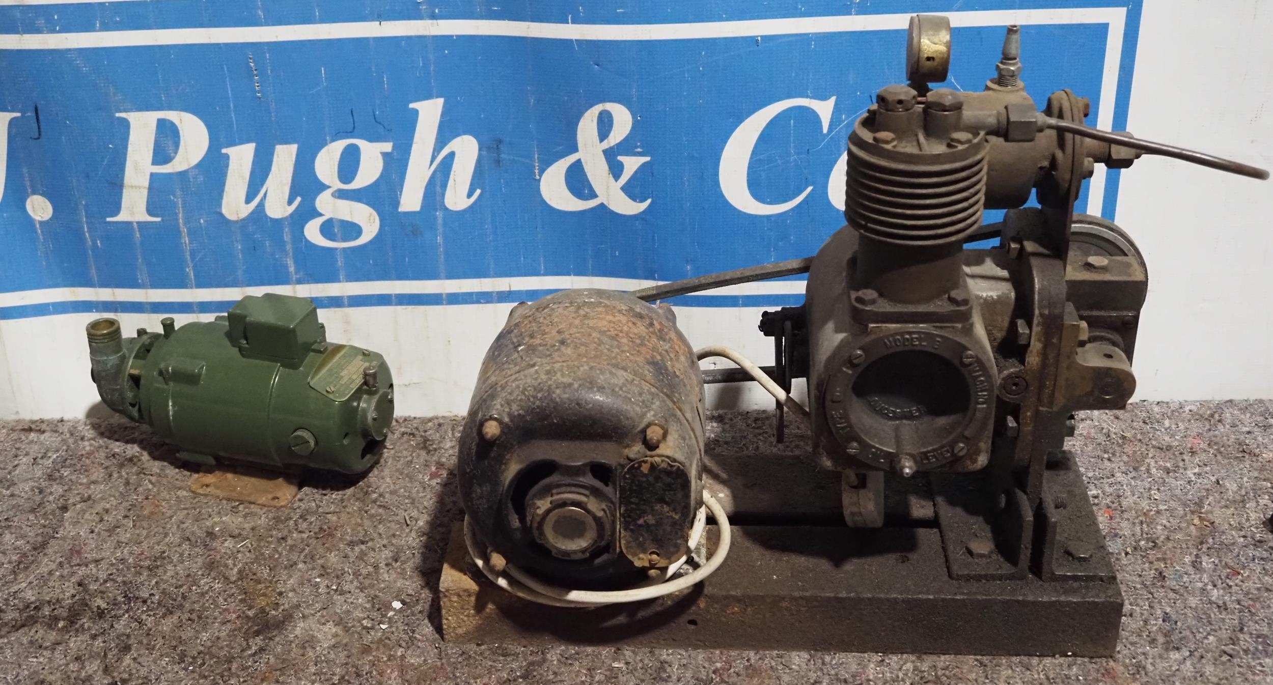 The David compressor with motor and Stuart turner pump