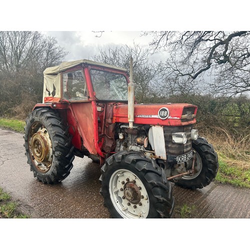 Massey Ferguson 188 4WD tractor. C/w 4 wheel traction axle and Massey ...