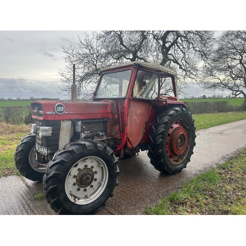 Massey Ferguson 188 4WD tractor. C/w 4 wheel traction axle and Massey ...