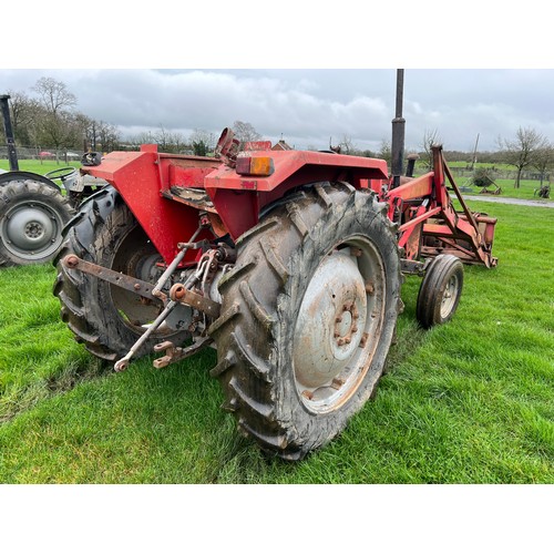 Massey Ferguson 265 tractor. 1980. Runs and drives. C/w front loader ...