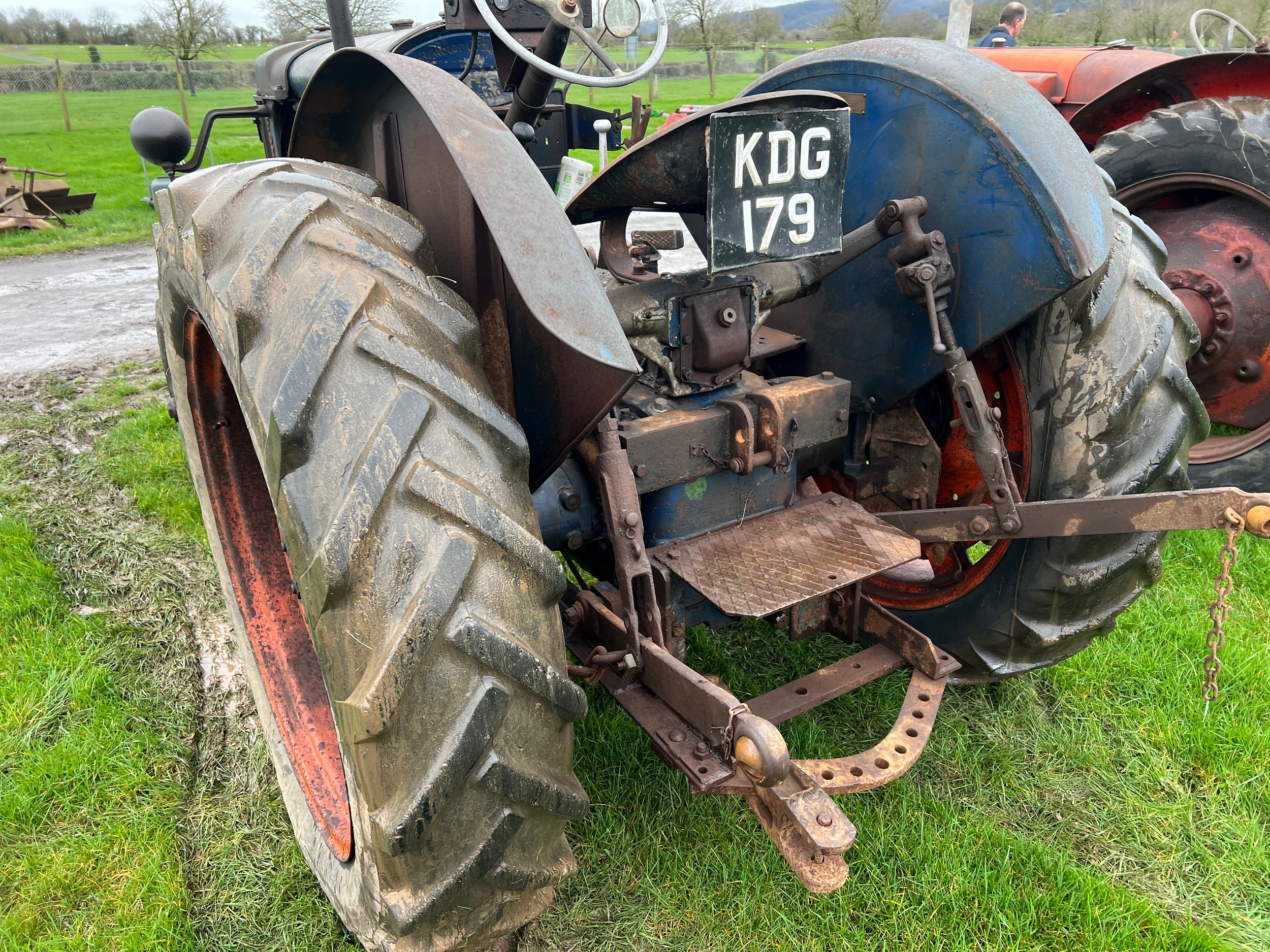 Fordson E27N tractor. Electric start, high top gear, Smiths hydraulics ...