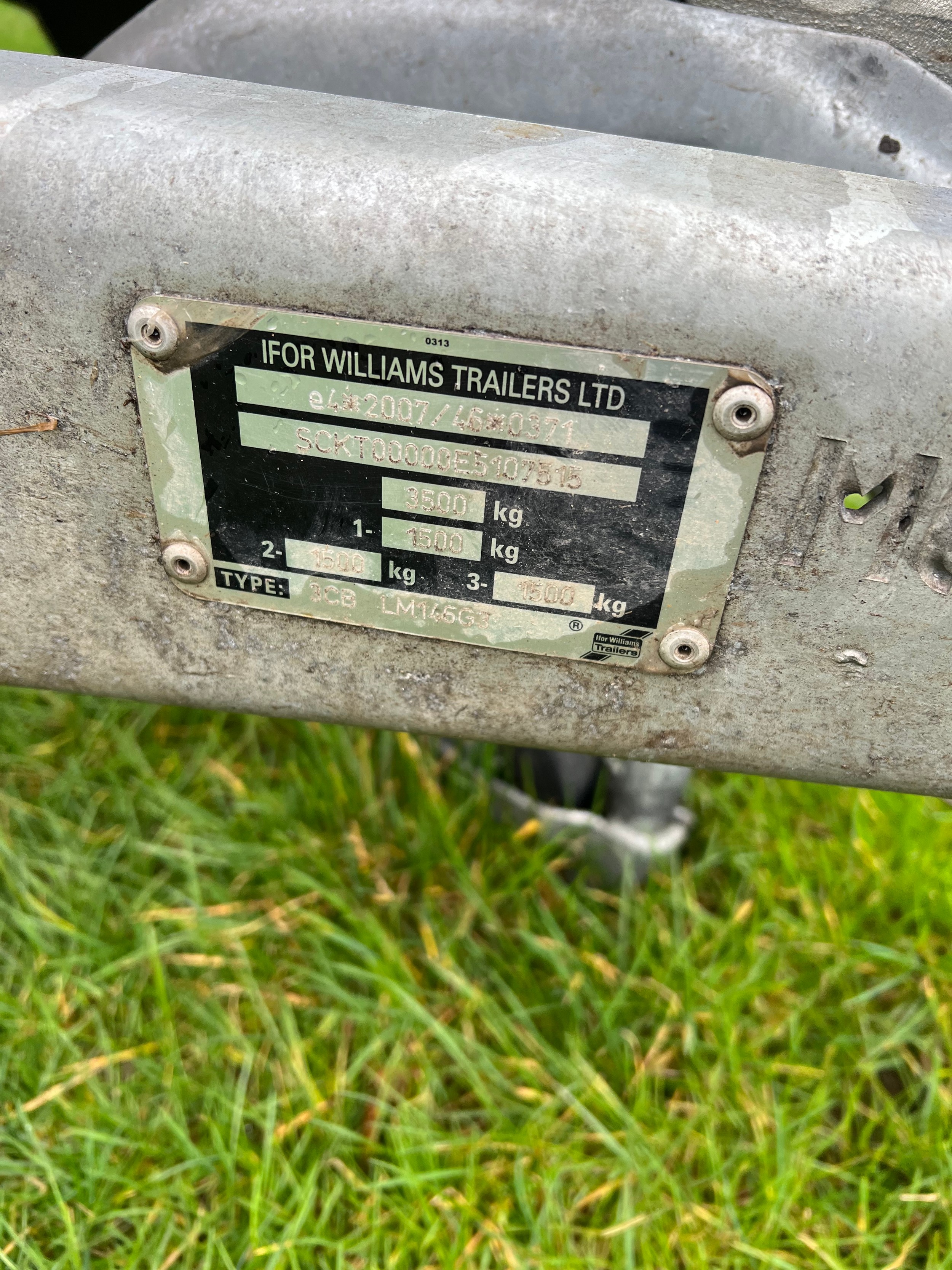 Ifor Williams tri-axle trailer