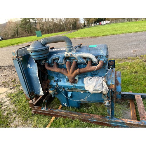 Ford 380 6 cylinder engine, low hours, ex generator. GWO