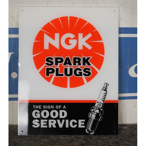 Perspex sign - NGK spark plugs 18" x 14"