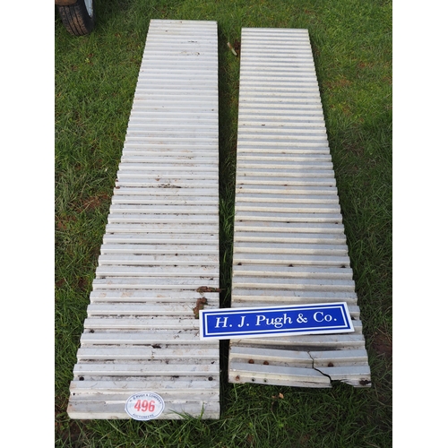 Pair of aluminium loading ramps 8ft
