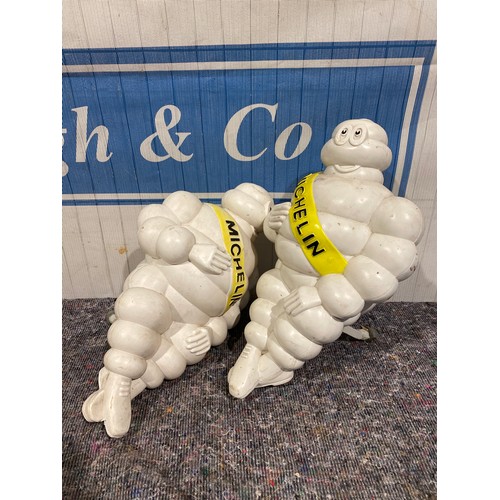 Pair of 18" illuminated Michelin men