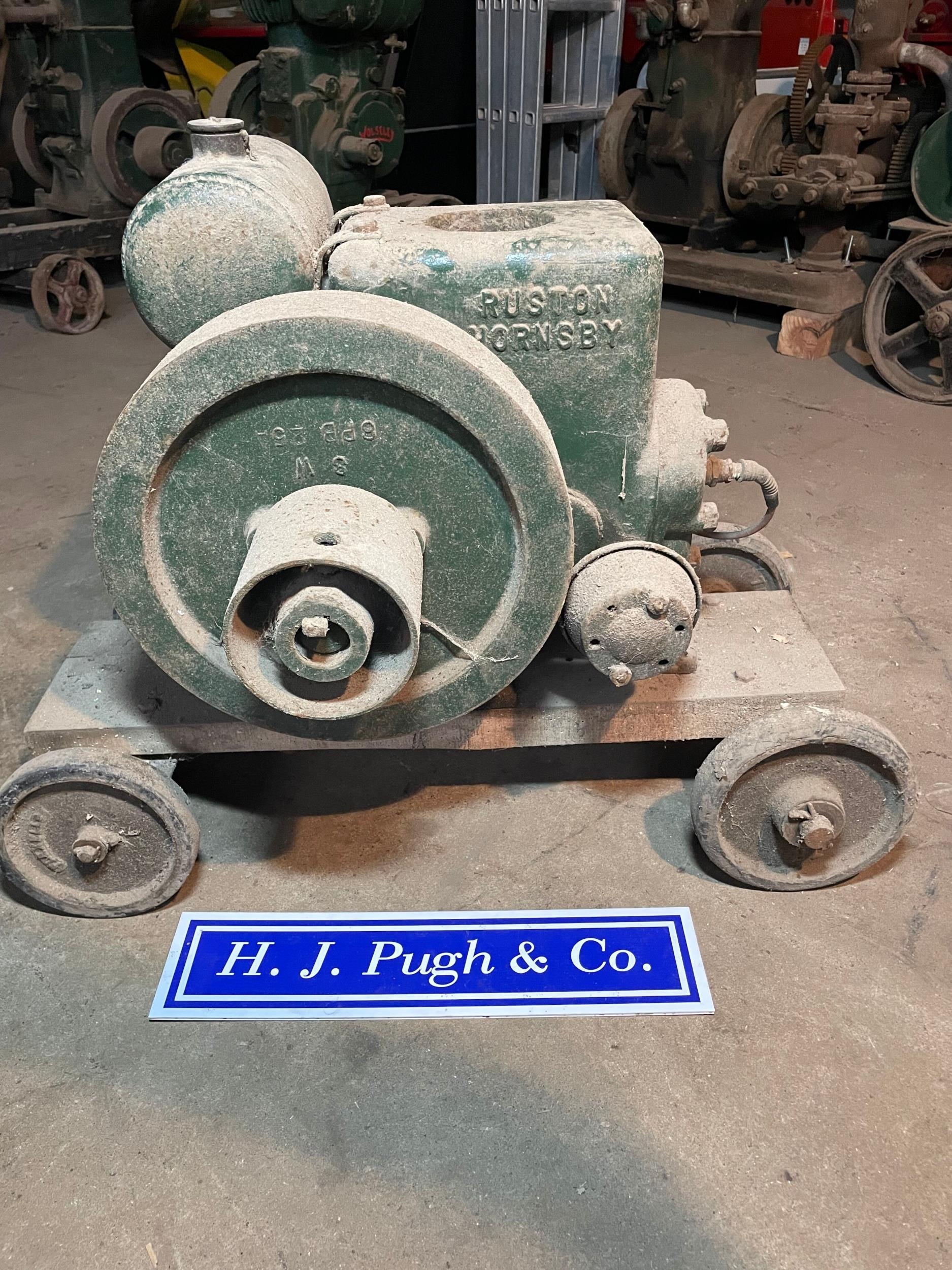 Ruston Hornsby PB 2 class, 1.5HP engine, sn 20371, on trolley