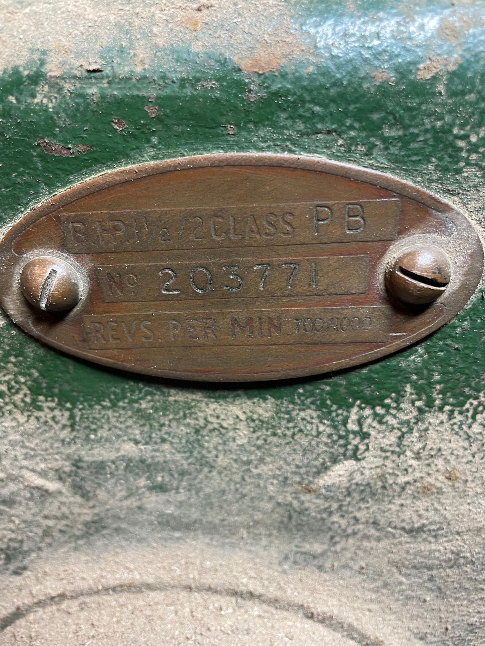 Ruston Hornsby PB 2 class, 1.5HP engine, sn 20371, on trolley