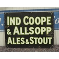 Enamel sign - Ind Coope & Allsopp Ales & Stout 18" x 24"