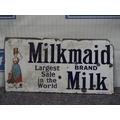 Enamel sign - Milkmaid Brand Milk 24" x 48"