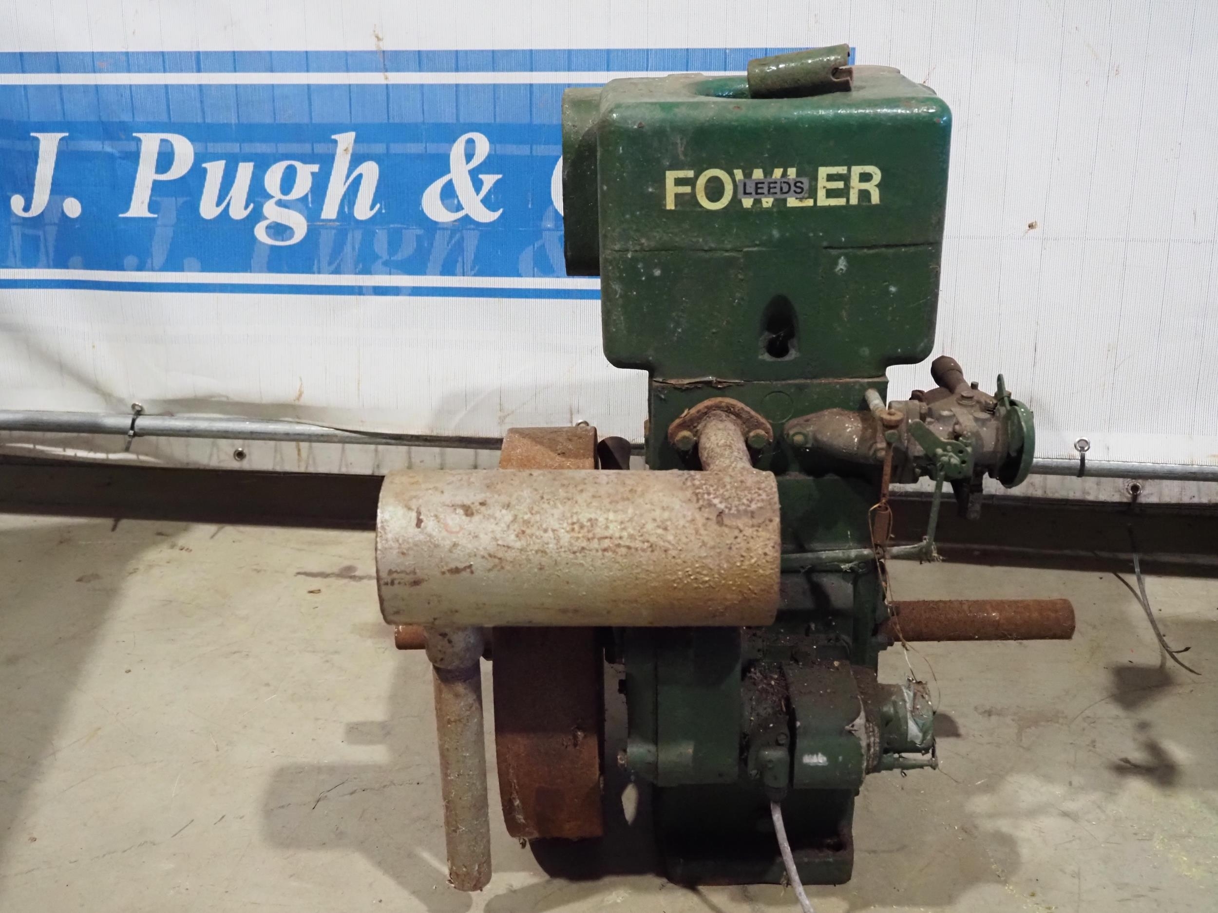 Fowler stationary engine with starting handle