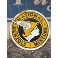 Enamel sign - National Benzole 8" diameter