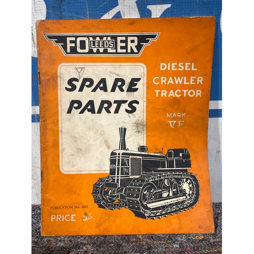 Fowler VF crawler spare parts manual