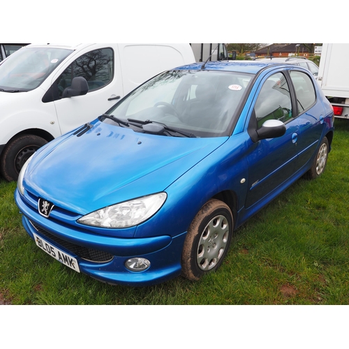 Peugeot 206 car. MOT until 12/10/24. Reg. BL05 AMK. V5 and key in office