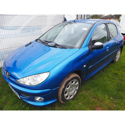 Peugeot 206 car. MOT until 12/10/24. Reg. BL05 AMK. V5 and key in office