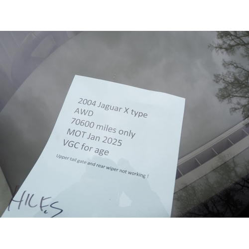 Jaguar X Type AWD. Showing 70,600 miles. MOT until 8/1/25. Reg. VX54 ...